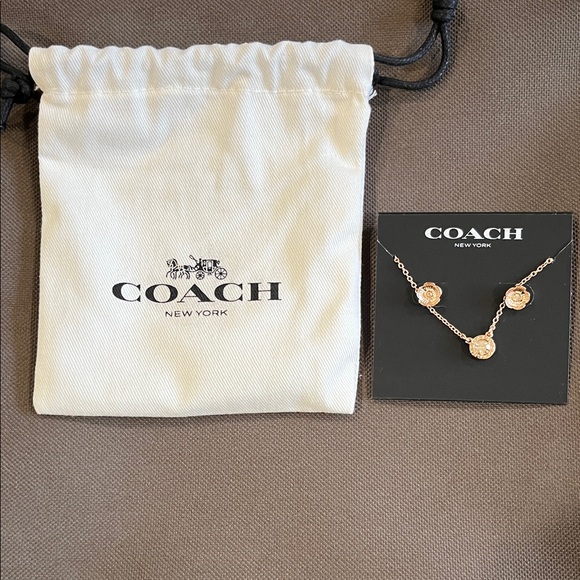 Coach | Jewelry | Coach Gold Earrings And Necklace Set | Poshmark